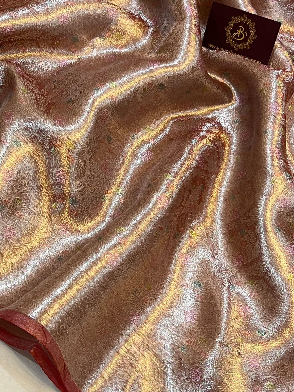 Buy Pure Tissue Silk Banarasi Sarees Online | AuraBenaras